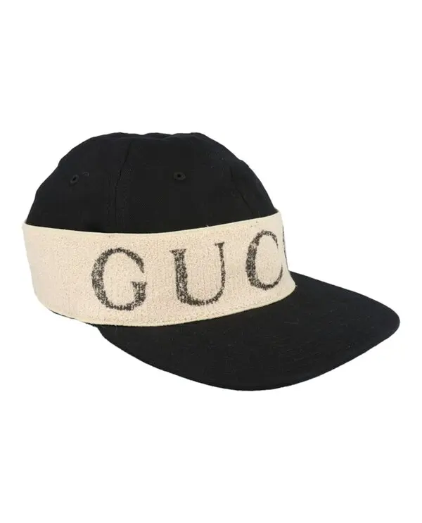 Gucci Logo Banded Baseball Cap - Black/white