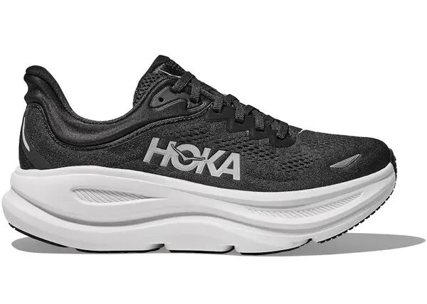 Hoka One One Bondi 9 Athletic Sneakers - Black/white