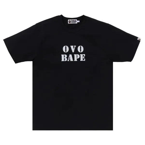 A BATHING APE X Ovo Stencil Logo Tee - Black