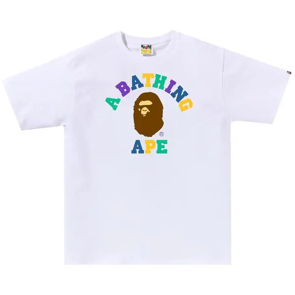 A BATHING APE Colors College Tee - White