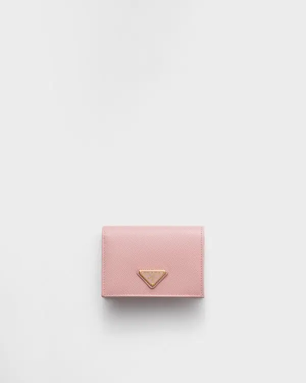 Prada Small Saffiano Leather Wallet - Peach