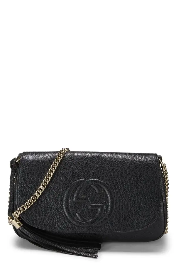 Gucci Grained Leather Soho Crossbody - Black