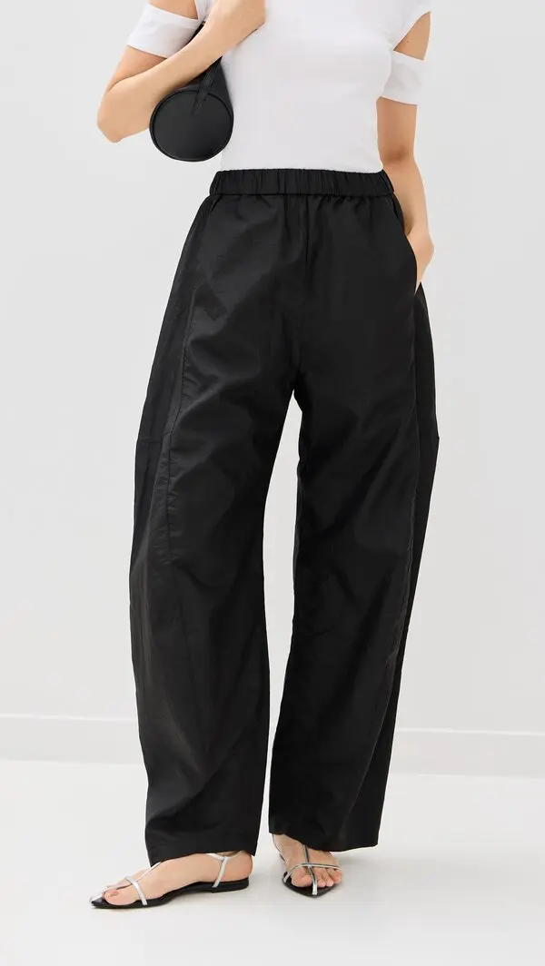 Tibi Crispy Nylon Winslow Pant - Black