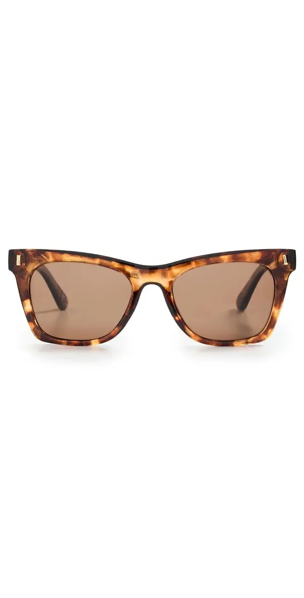 AIRE Bellatrix Square Sunglasses - Dark Tort Brown Mono Polarized