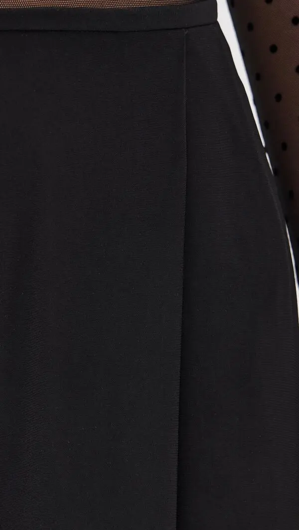Norma Kamali Pleat Wide Leg Pants - Black