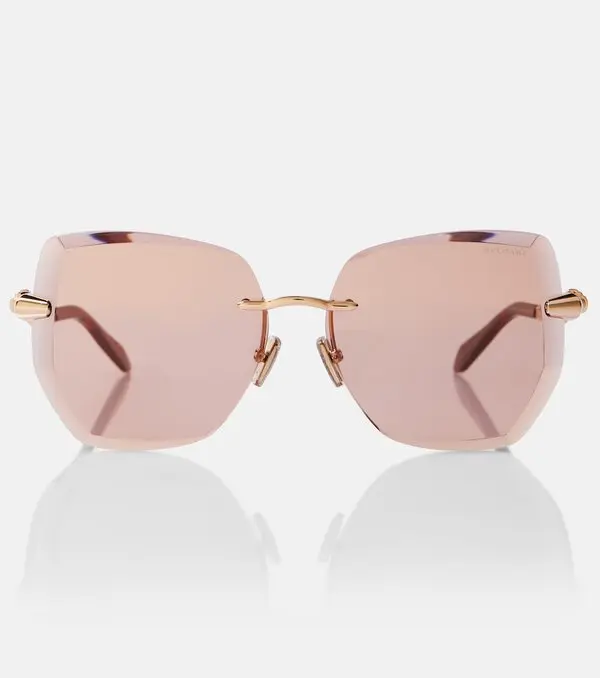 BVLGARI Serpenti Viper Oversized Sunglasses - Pink