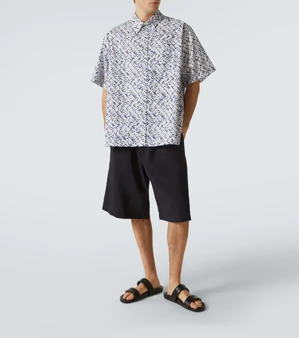 Plan C Printed Cotton Shirt - Multicoloured