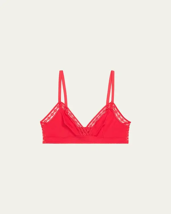 ERES Rituel Lace & Jersey Triangle Bralette - Jelly