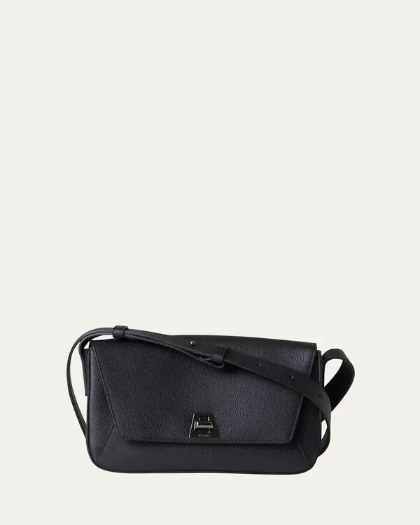 Akris Anouk Lite Leather Crossbody Bag - Black