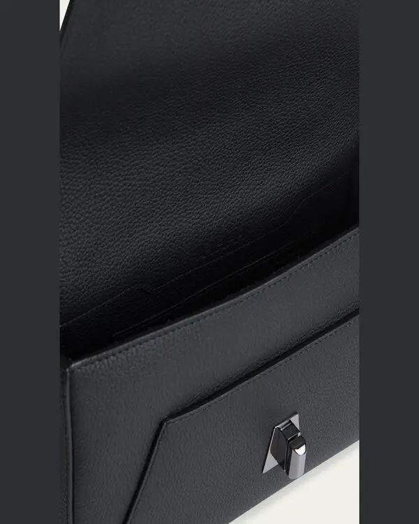 Akris Anouk Lite Leather Crossbody Bag - Black