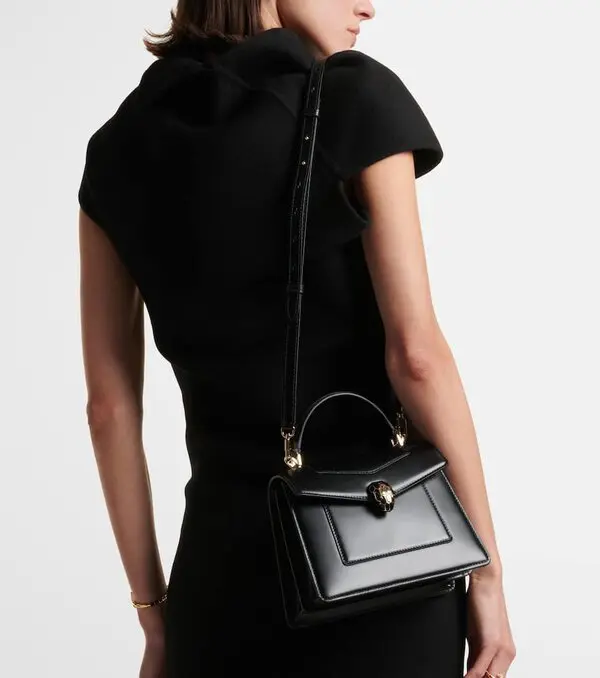 BVLGARI Serpenti Forever Medium Leather Top-handle Bag
