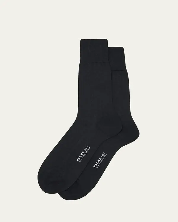 Falke No. 6 Merino-silk Dress Socks - Black