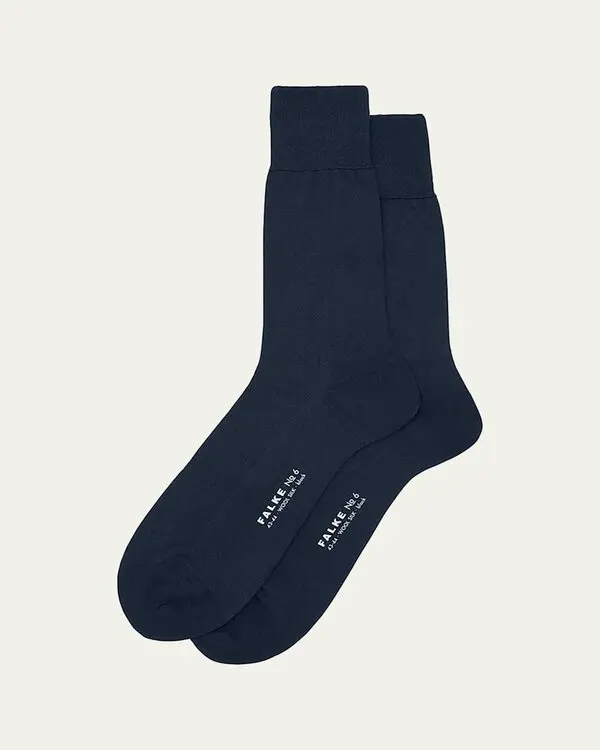 Falke No. 6 Merino-silk Dress Socks - Dark Navy