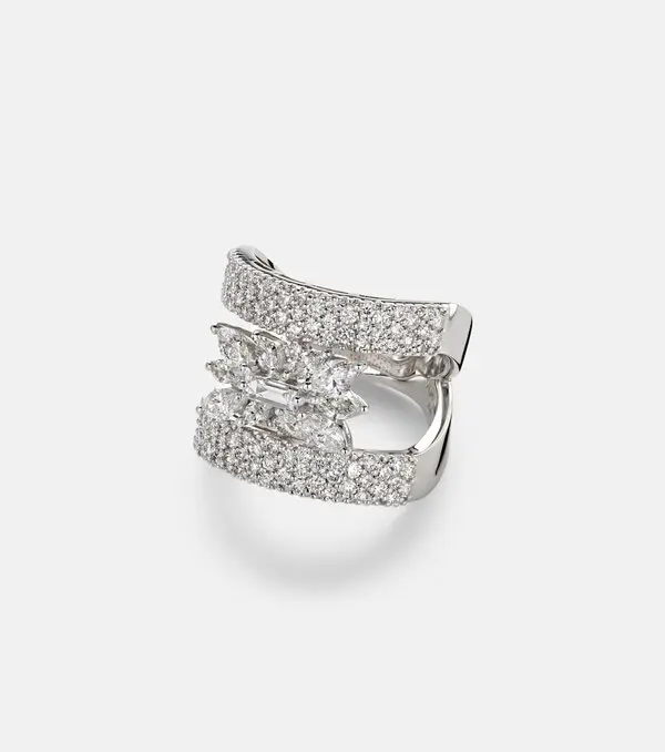 Yeprem 18kt White Gold And Diamond Ring - Silver