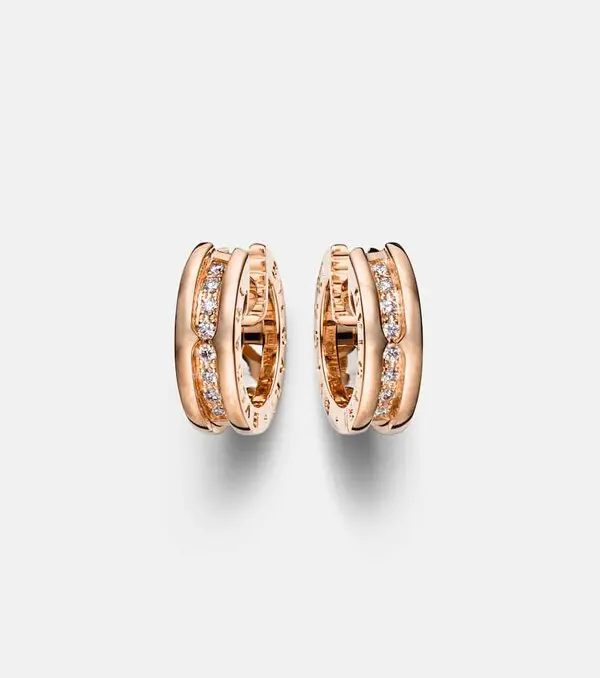 BVLGARI B.zero1 18kt Rose Diamond Earrings - Gold