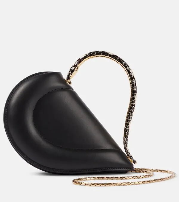 BVLGARI Serpenti Cuore 1968 Top-handle Bag - Black