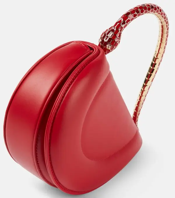 BVLGARI Serpenti Cuore 1968 Top-handle Bag - Red