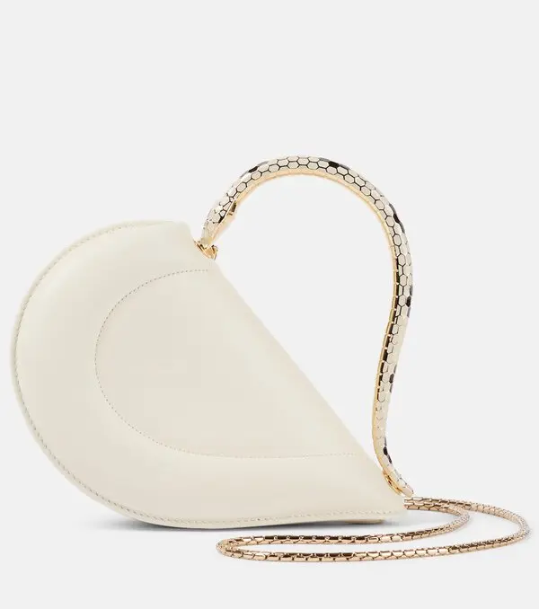 BVLGARI Serpenti Cuore 1968 Top-handle Bag - White