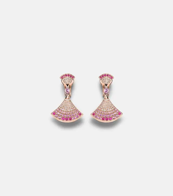 BVLGARI Divas' Dream 18kt Rose Gold Drop Earrings - Pink