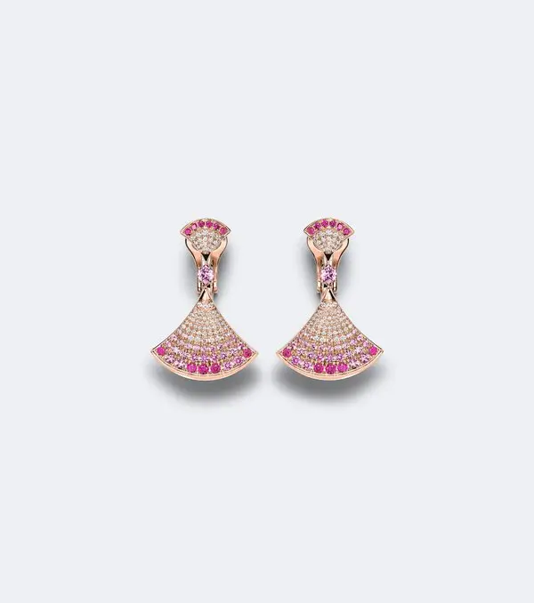 BVLGARI Divas' Dream 18kt Rose Gold Drop Earrings - Pink