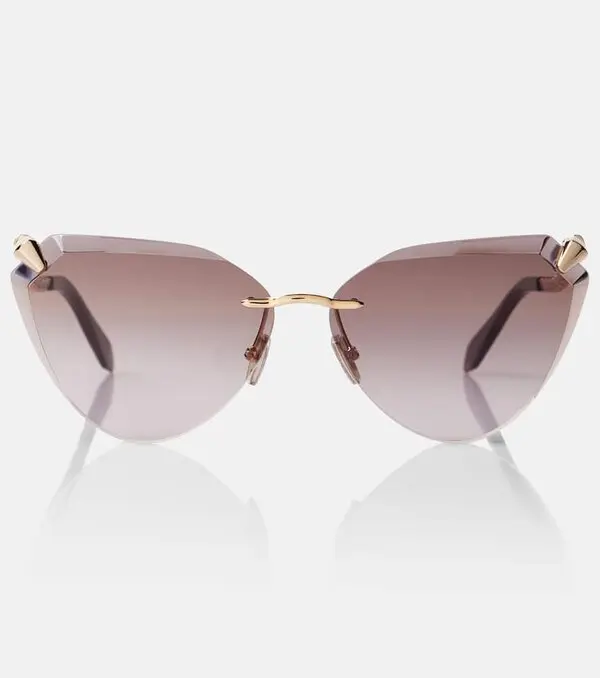 BVLGARI Serpenti Viper Cat-eye Sunglasses - Gold