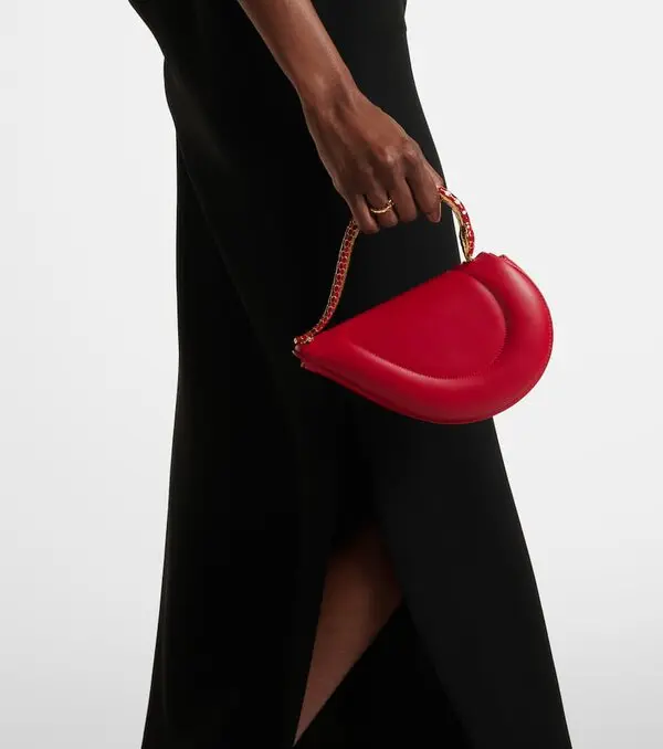 BVLGARI Serpenti Cuore 1968 Leather Top-handle Bag - Red