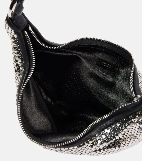 Amina Muaddi Cameron Mini Leather Shoulder Bag
