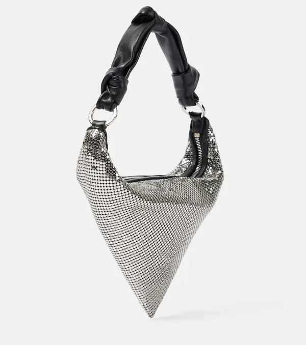 Amina Muaddi Cameron Mini Leather Shoulder Bag