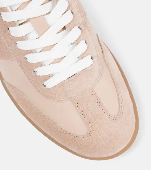 TOD'S Tabs Leather And Suede Sneakers - Beige