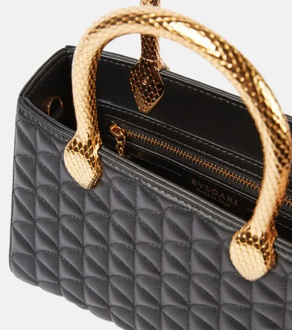 BVLGARI Serpentine Duo Leather Top-handle Bag