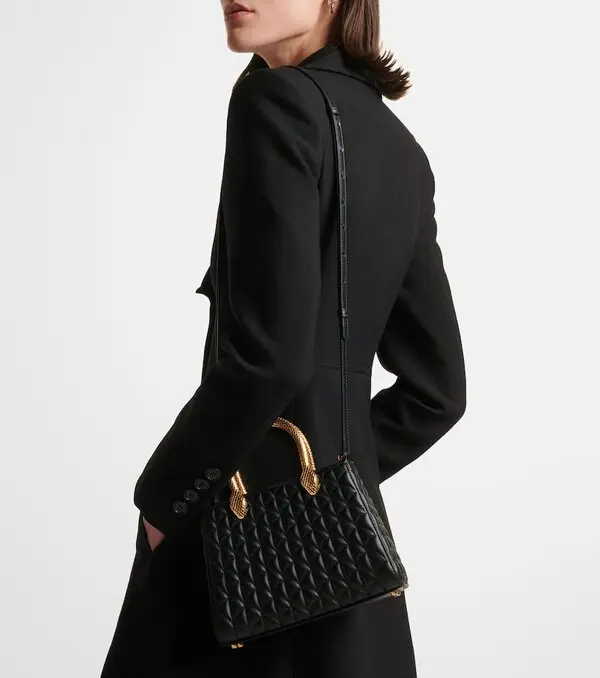 BVLGARI Serpentine Duo Leather Top-handle Bag
