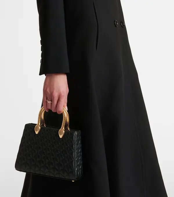 BVLGARI Serpentine Duo Leather Top-handle Bag