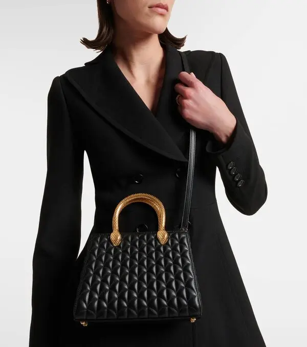 BVLGARI Serpentine Duo Leather Top-handle Bag