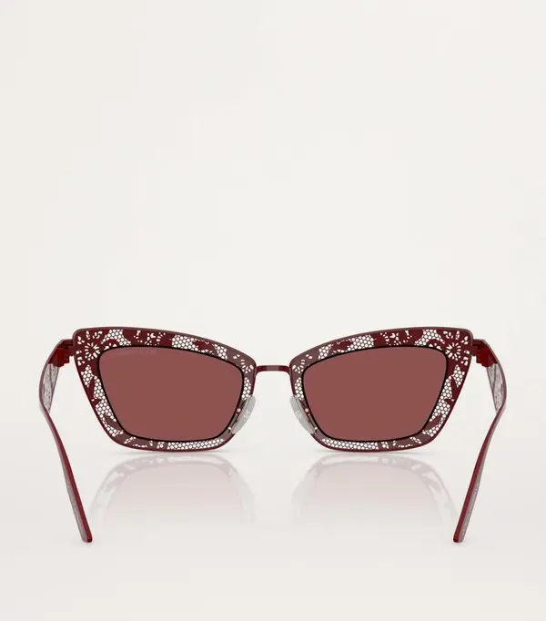 Dolce & Gabbana Steel Rectangle Frame Sunglasses
