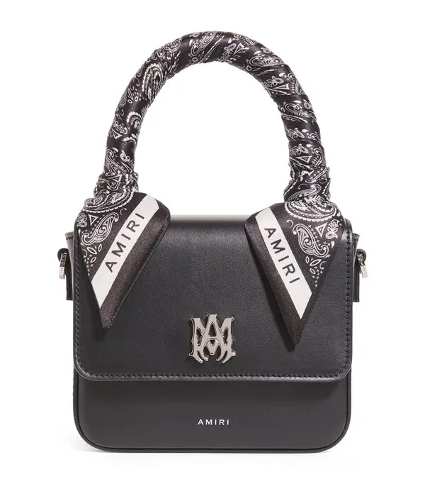 Amiri Leather Micro Ma Bag - Black