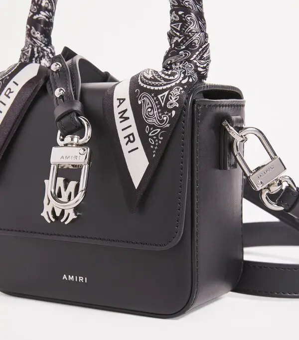 Amiri Leather Micro Ma Bag - Black