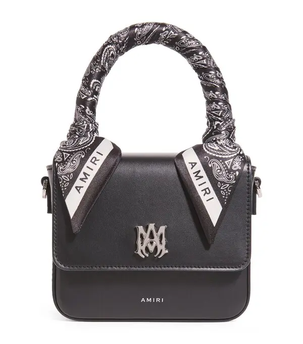 Amiri Leather Micro Ma Bag - Black