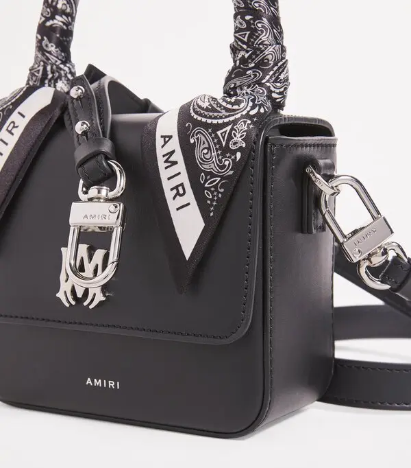 Amiri Leather Micro Ma Bag - Black