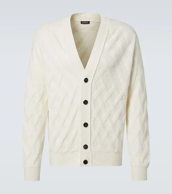 Zegna Ribbed-knit Cotton Cardigan