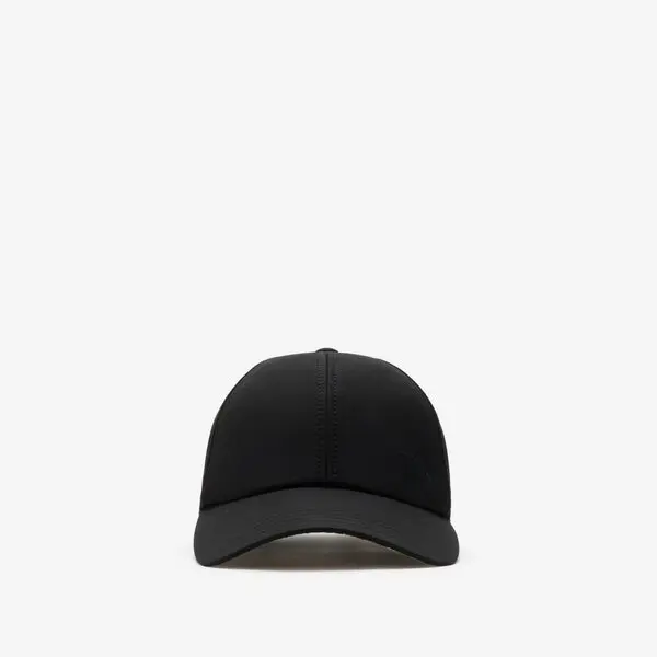 Burberry Gabardine Baseball Cap - Black/sand Beige