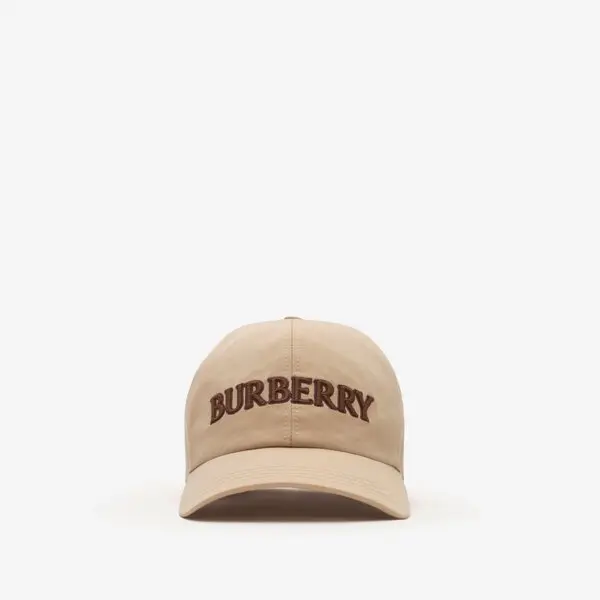 Burberry Logo Gabardine Baseball Cap - Beige Beige