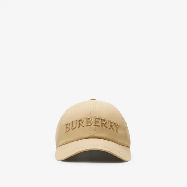 Burberry Logo Gabardine Baseball Cap - Beige