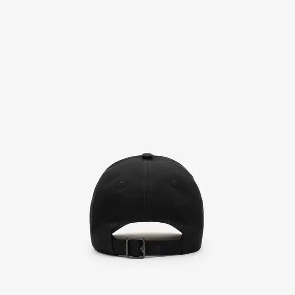Burberry Logo Gabardine Baseball Cap - Black