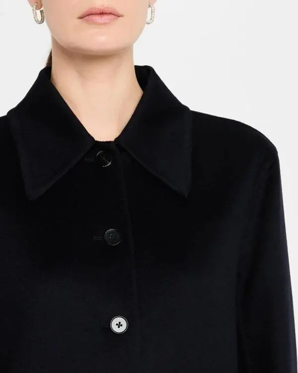JIL SANDER Button Down Cashmere Jacket - Navy