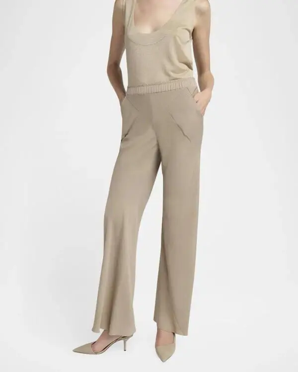 Giorgio Armani Triple Silk Georgette Trousers