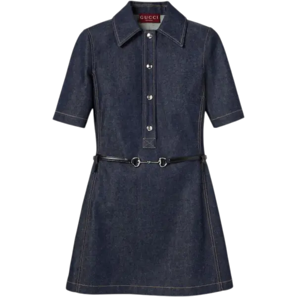 white christmas dresses Georgina Denim Mini Dress main image 1