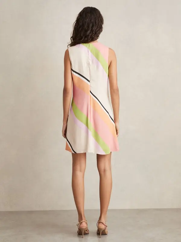 REISS Ellia Stripe-print Mini Dress