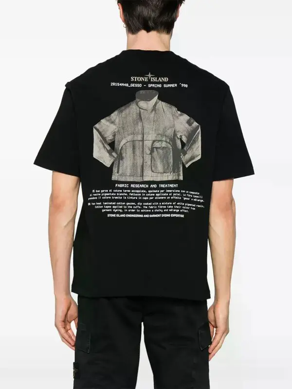 Stone Island Organic-cotton Jersey T-shirt - Black