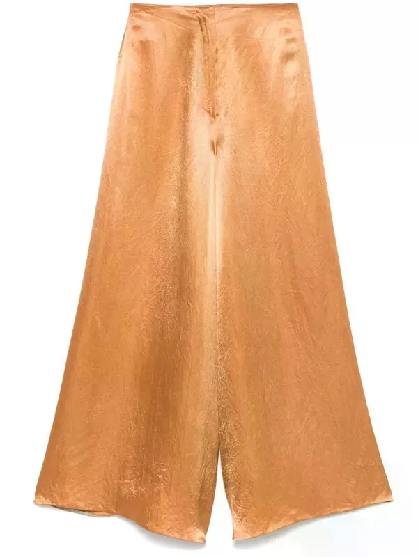 Nanushka Satined Trousers - Brown