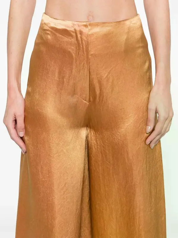 Nanushka Satined Trousers - Brown